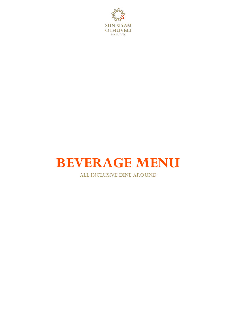 AI Dine Around Beverage Menu | PDF | Martini (Cocktail) | Drink