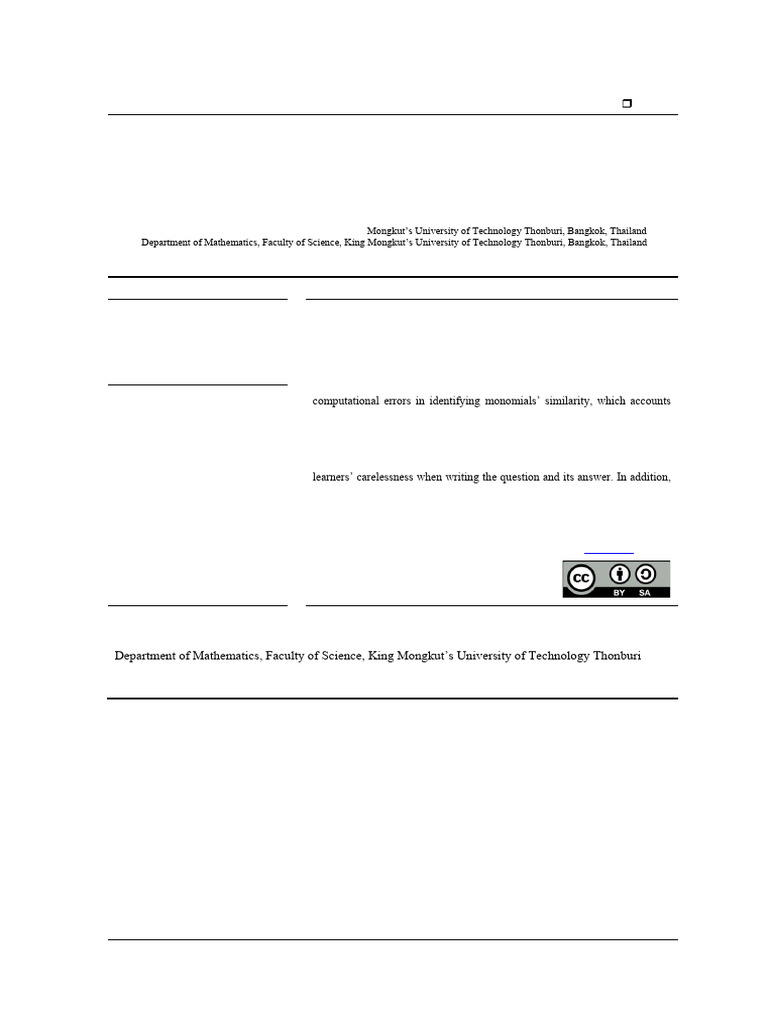 Common Polynomial Errors in Eighth Graders | PDF | Knowledge | Mathematics
