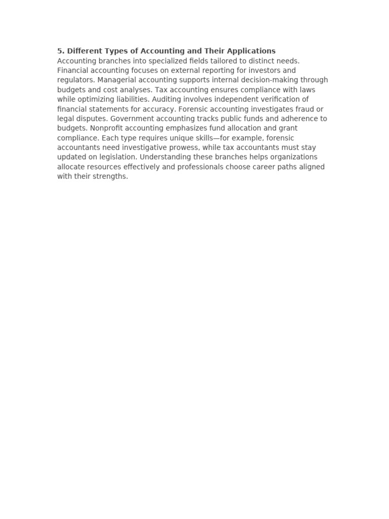 Types of Accounting Explained | PDF