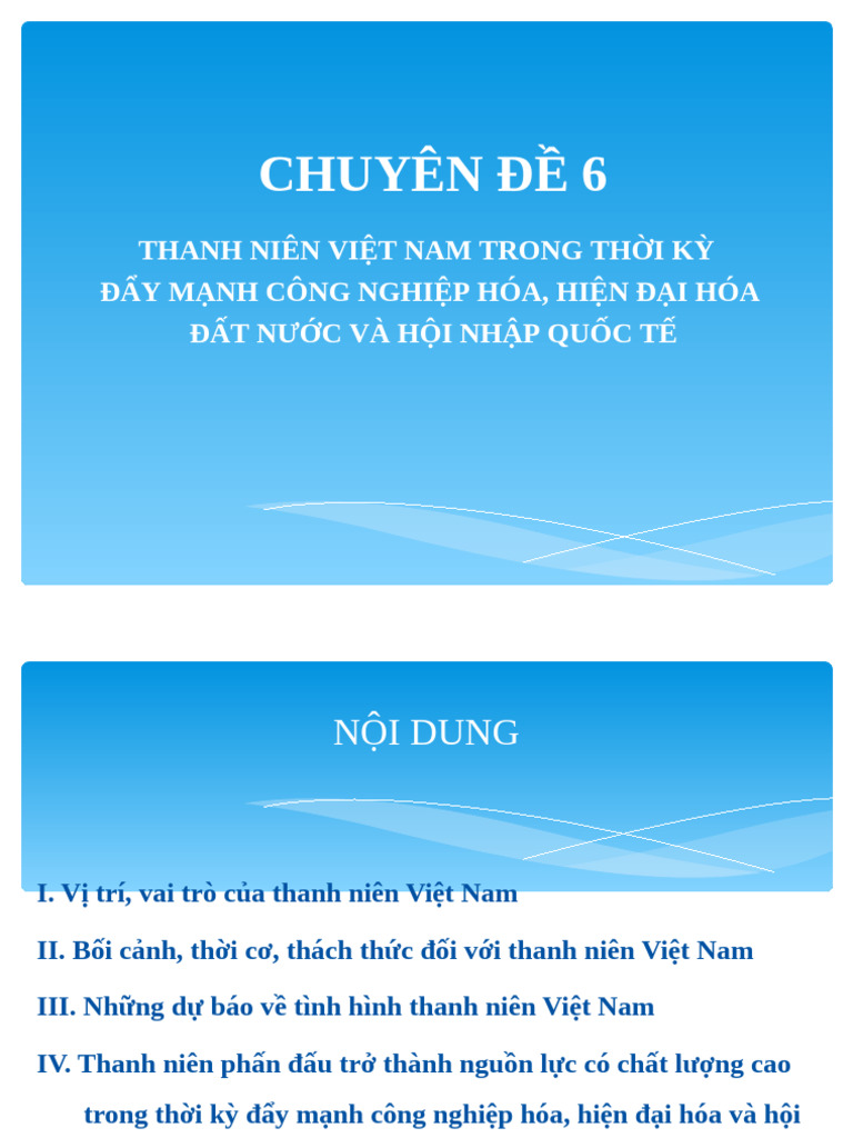 Chuyen de 6 | PDF