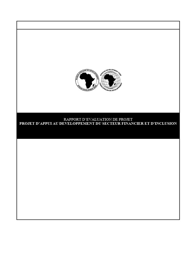 Évaluation du PADSFI en RDC | PDF | Banques | Dette publique