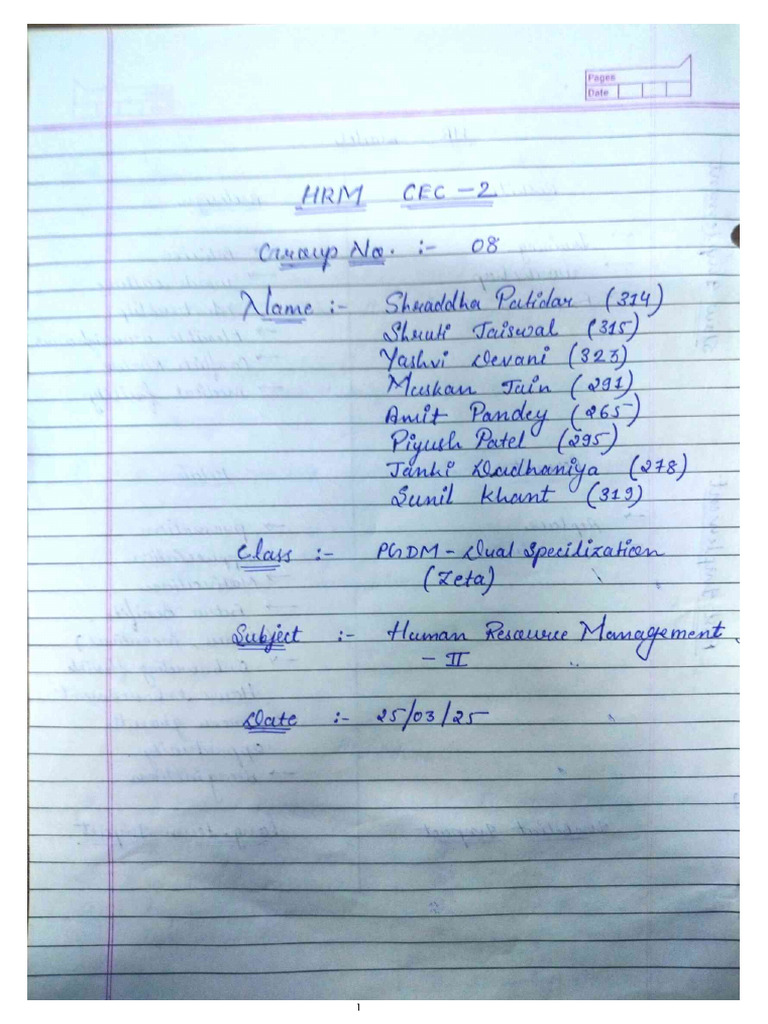 HRM - CEC - 2 - Group-3 | PDF