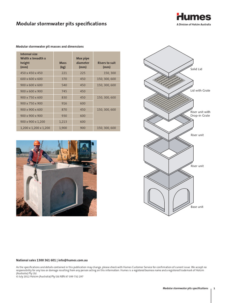 Modular Stormwater Pit Specifications | PDF