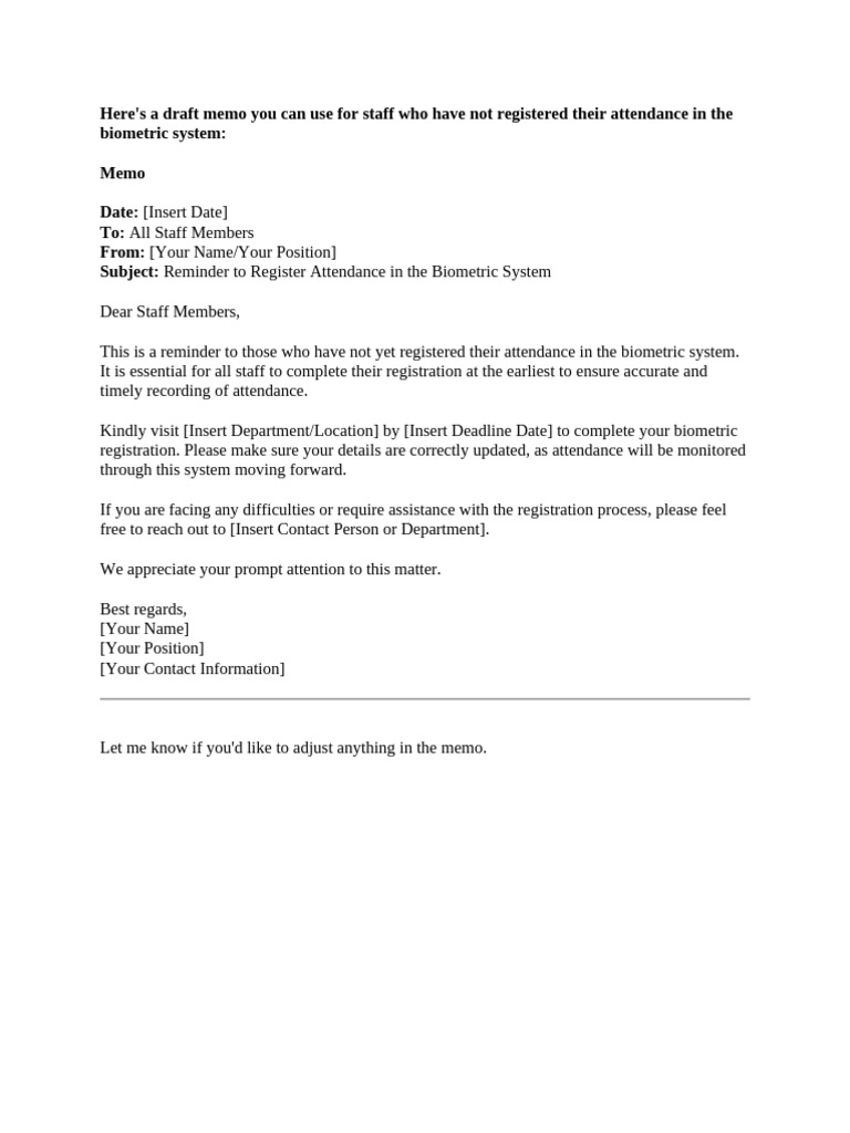 Memo Letter | PDF