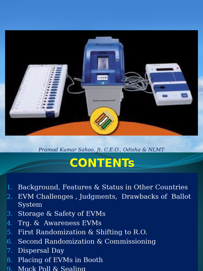 EVM - R.O. & A.R.O. Certification - BBSR | PDF | Electronic Voting ...