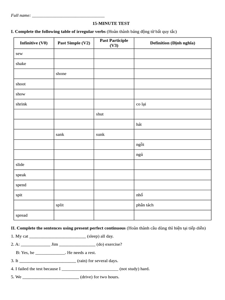 Present Perfect & Cont. 15m | PDF | Semantic Units | Syntax