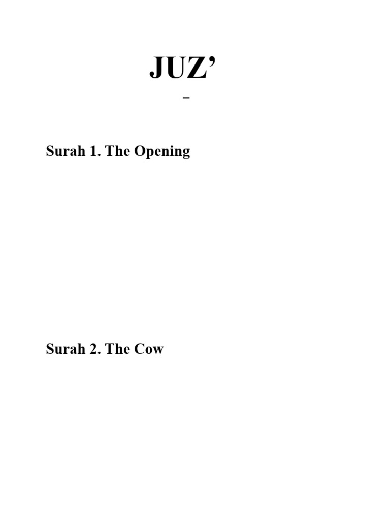 The Holy Quran Translation Juz 1 | PDF | Prophets And Messengers In ...