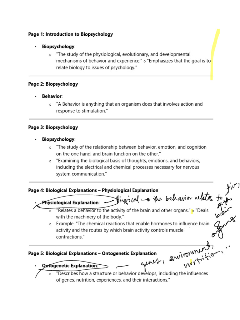 Module 1 Biopsych Reviewer | PDF | Brain | Nervous System