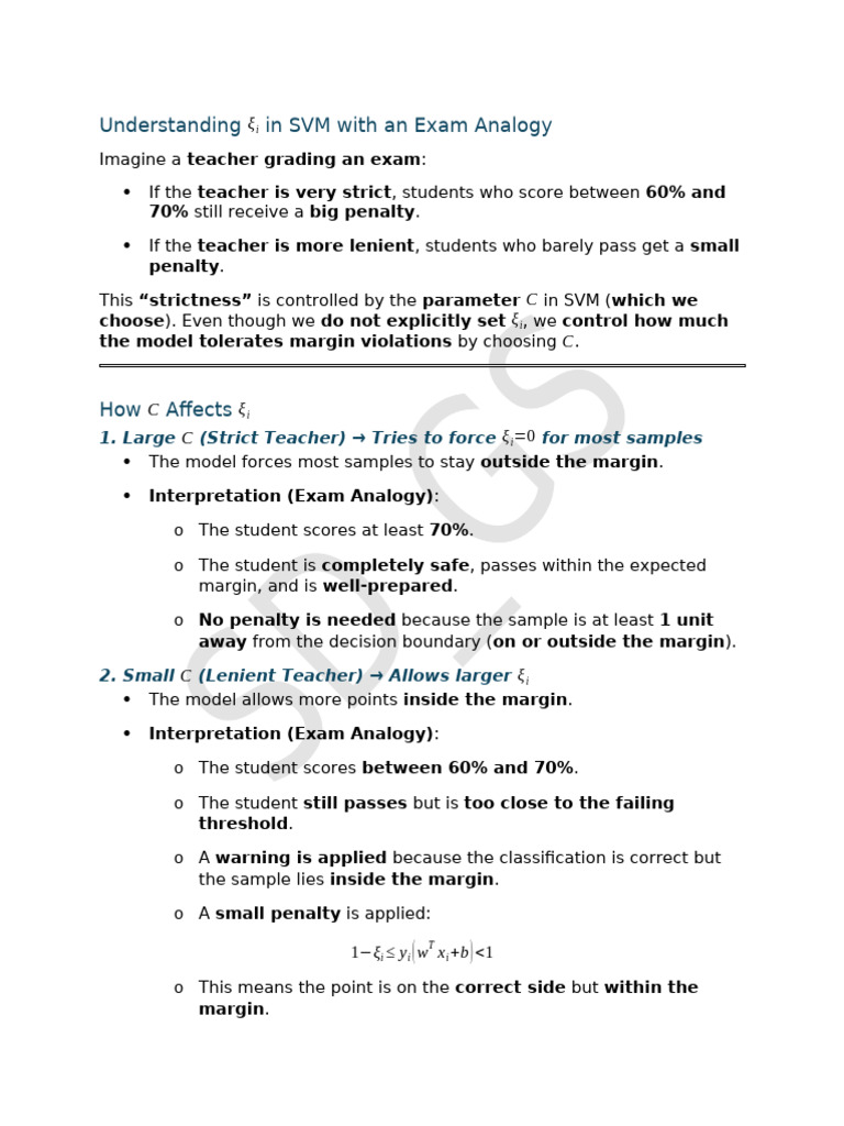 Analogy for Slack Variables | PDF | Support Vector Machine | Mathematical Optimization