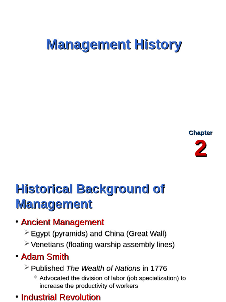 History of Management Theories and Practices | PDF | Business Economics ...