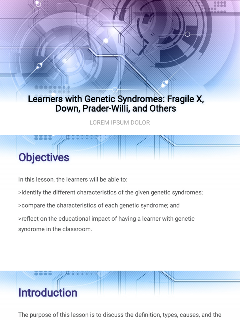 Genetic Syndromes in Education: Overview | PDF | Down Syndrome ...
