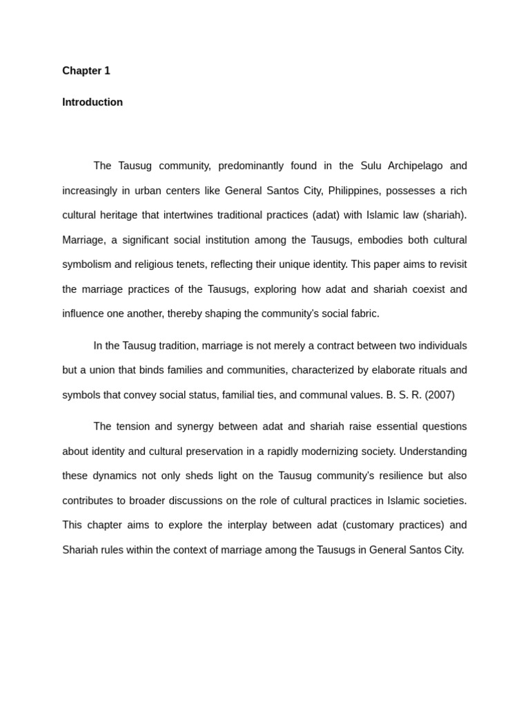 Undergrad Thesis Proposal | PDF | Sharia | Marriage