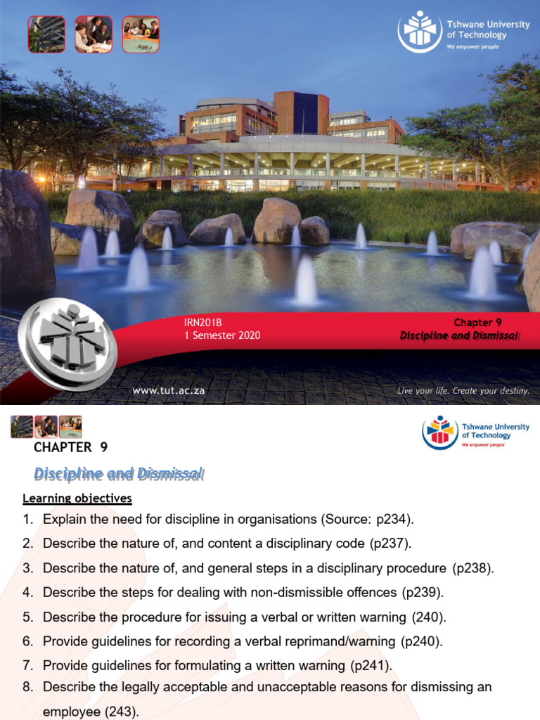 08 - Topic 8 - Discipline - Dismissal PDF | PDF | Employment | Justice