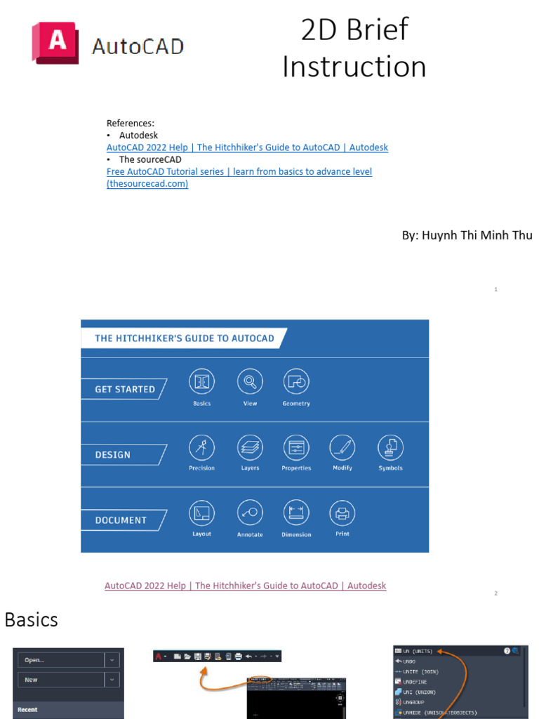 AutoCAD_2D Brief Instruction | PDF