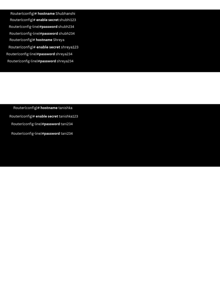 Router (Config) # Hostname Shubhanshi | PDF