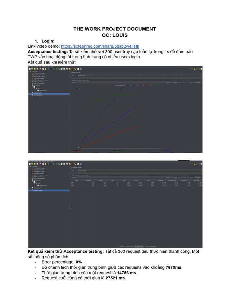 THE WORK PROJECT DOCUMENT (Jmeter) | PDF