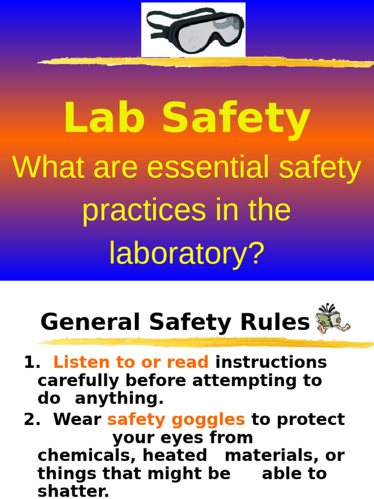 Lab Safety | PDF | Laboratories | Glasses