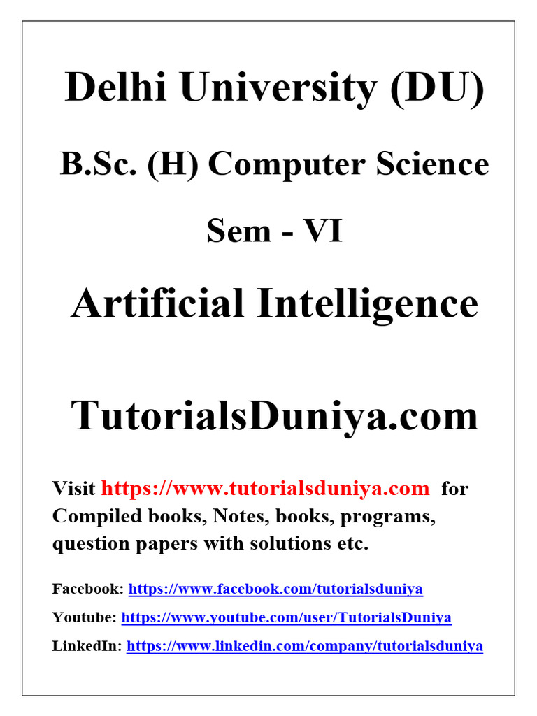 1Artificial Intelligence Compiled Book- TutorialsD | PDF | Artificial Intelligence ...