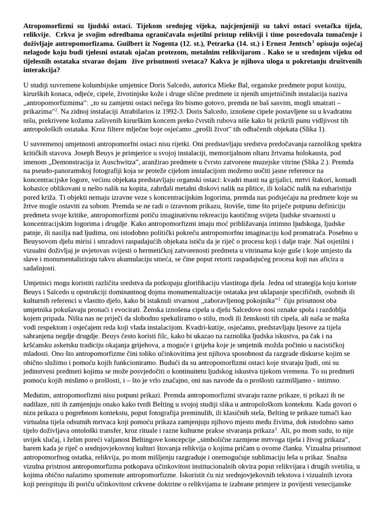 01-Ana Munk-Relikvije, relikvijari i antropomorfna imaginacija | PDF
