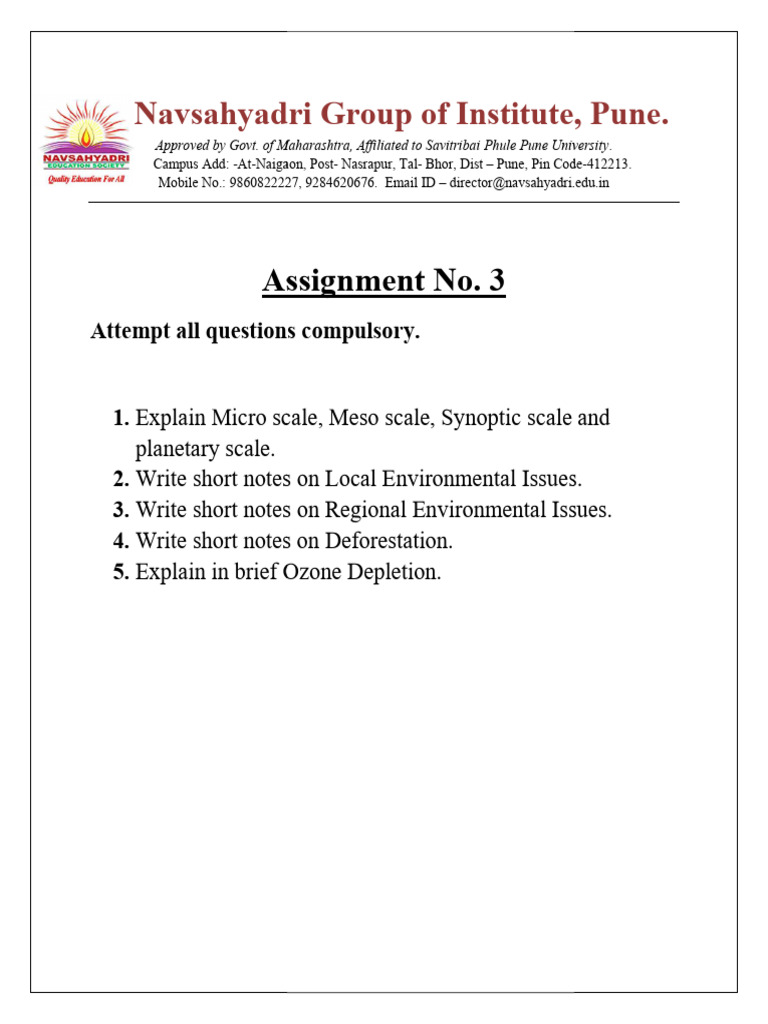 Assignment No. 3 EVS | PDF