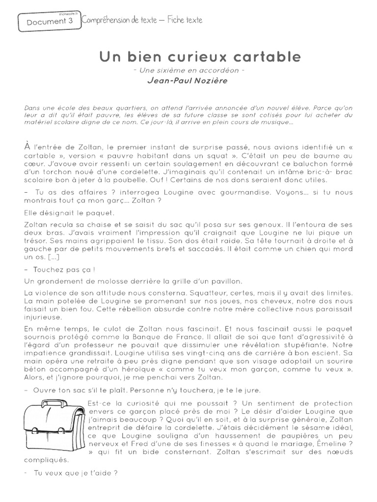 Comprehension de Texte 1 | PDF