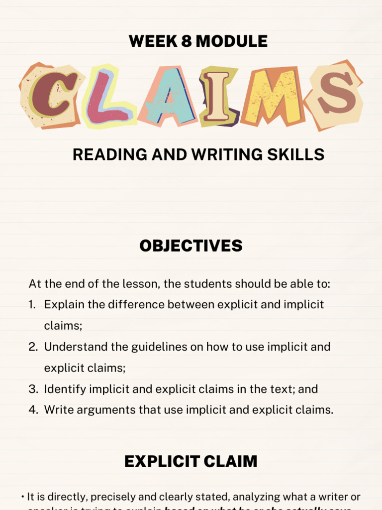 Claims of Fact: Examples and Guidelines | PDF | Reason | Argument