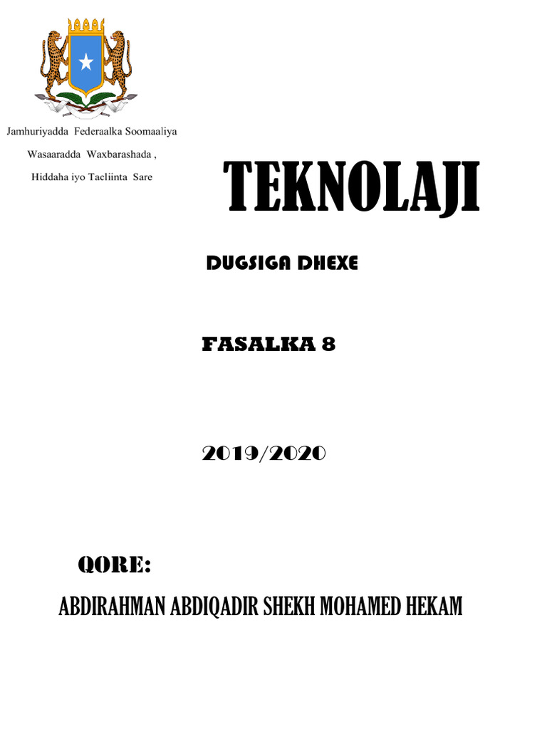 Teknolaji 8 Aad | PDF