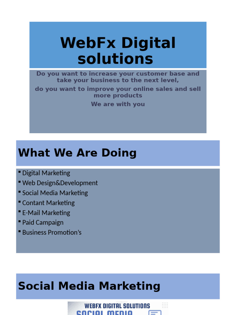 WebFx Digital Solutions | PDF