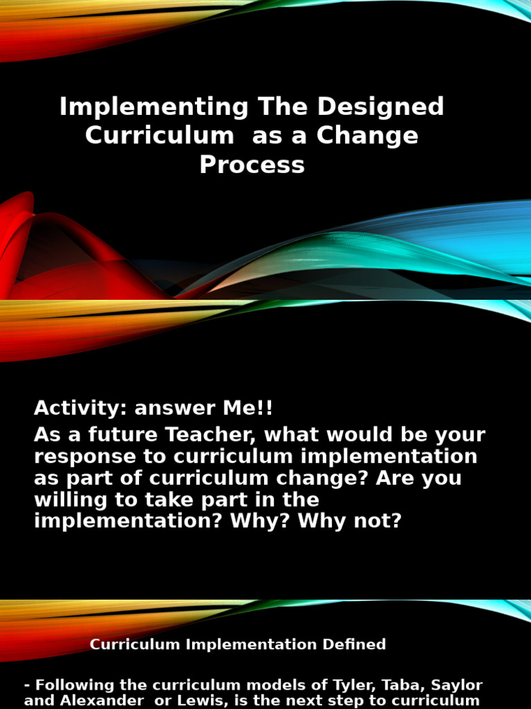 Curriculum Implementation as Change Process | PDF | Curriculum ...