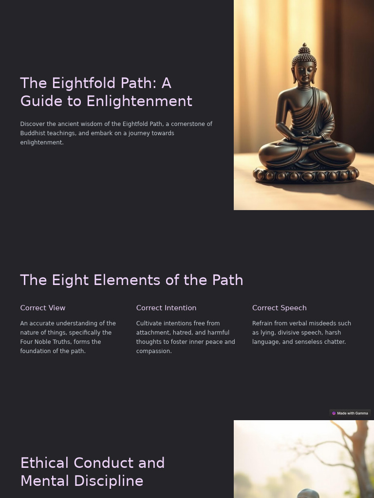 Eightfold Path to Enlightenment Guide | PDF | Noble Eightfold Path ...