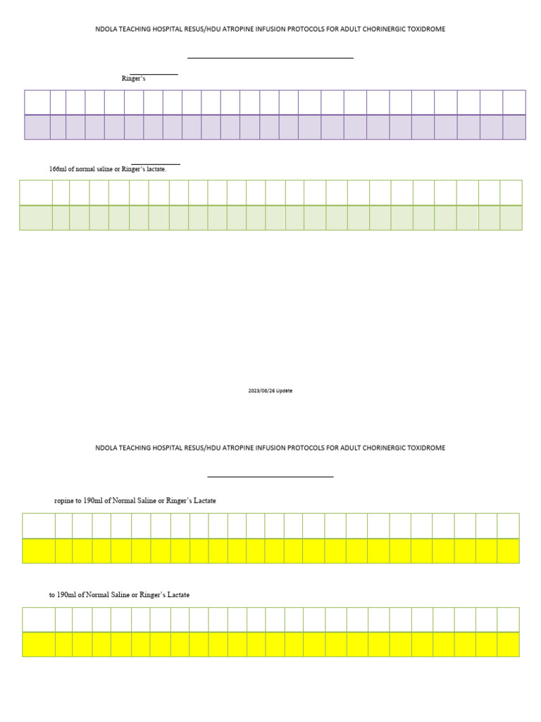 Atropine Infusion Protocol NTH ED-RESUS | PDF | Intravenous Therapy ...