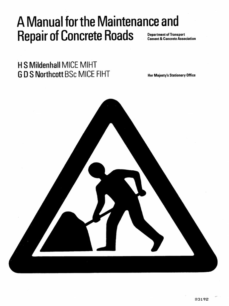 A Manual For The Maintenance and Repair of Concrete Roads | PDF
