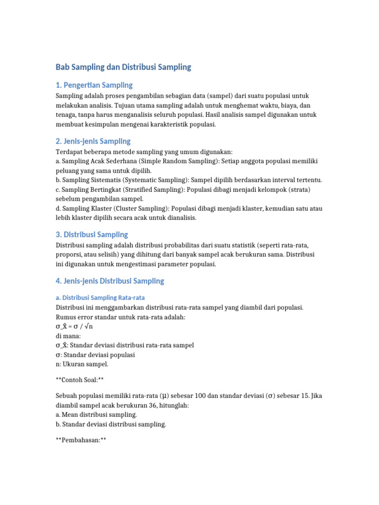Sampling_dan_Distribusi_Sampling | PDF