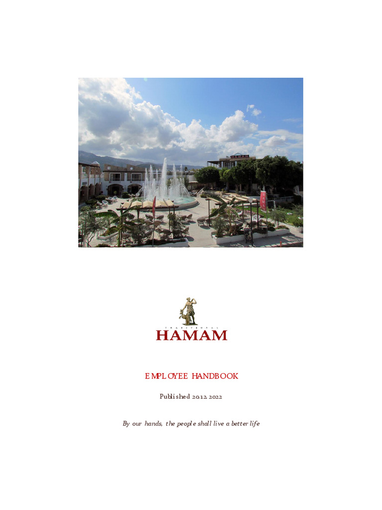 Employee Handbook - ARTEMIS HAMAM & SPA | PDF