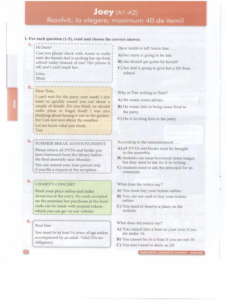 5-6 Joey (A1-A2) | PDF