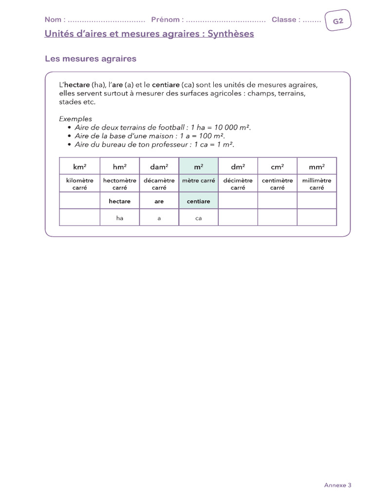 Abaque Des Aires Et Mesures Agraires | PDF
