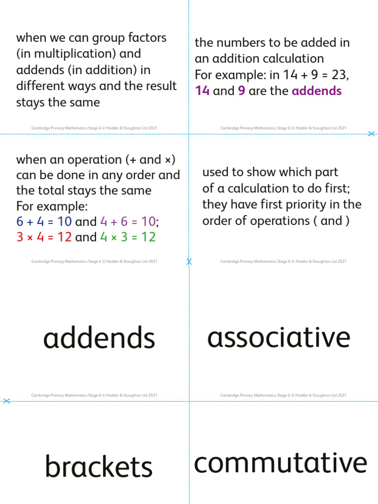 Flashcards - Calculation | PDF | Division (Mathematics) | Abstract Algebra