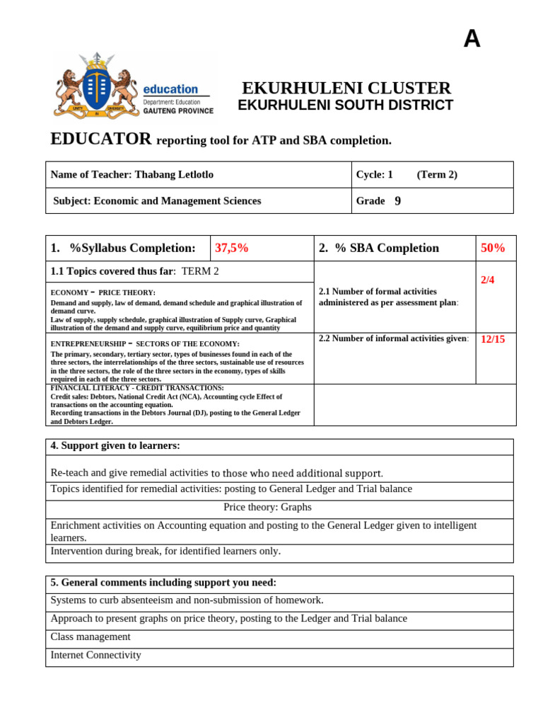 CMM Form A Educator Report | PDF | Supply And Demand | Microeconomics