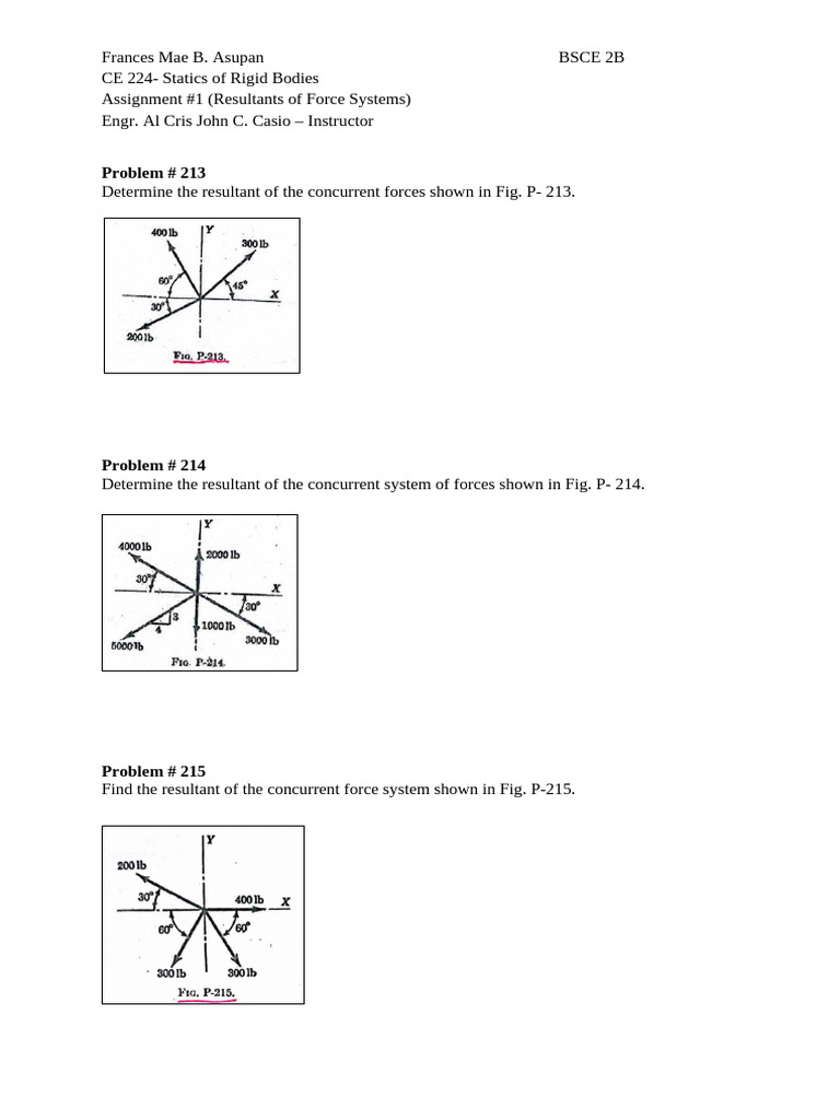 Assignment #1 (Statics of Rigid Bodies) | PDF