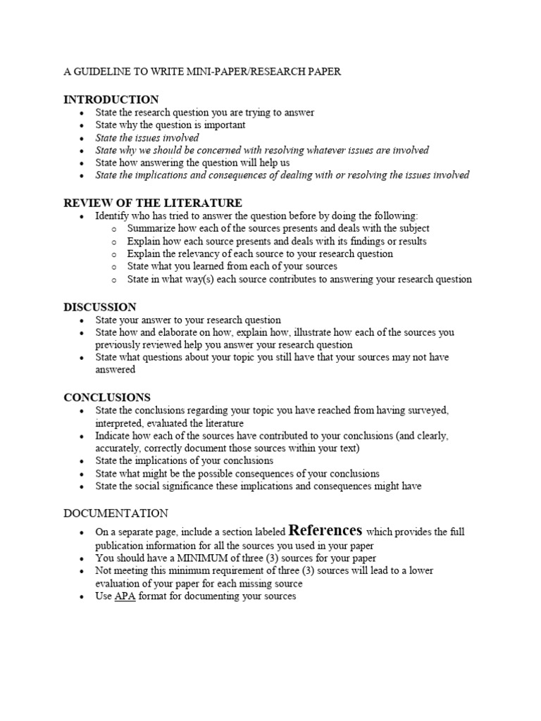 A Guideline To Write Mini Research SFL | PDF
