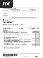 AQA A-Level Chemistry Data Booklet | PDF | Atoms | Chemical Substances