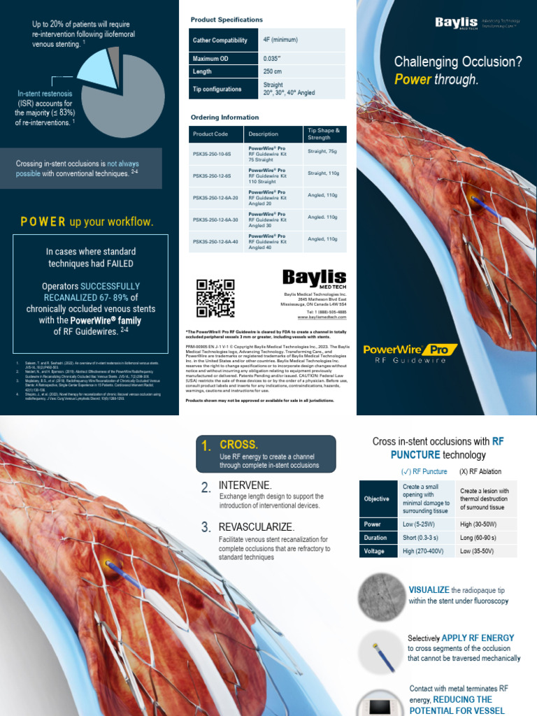 PRM 00905 EN PowerWire Pro Trifold Brochure J 1 V 1 | PDF | Stent ...