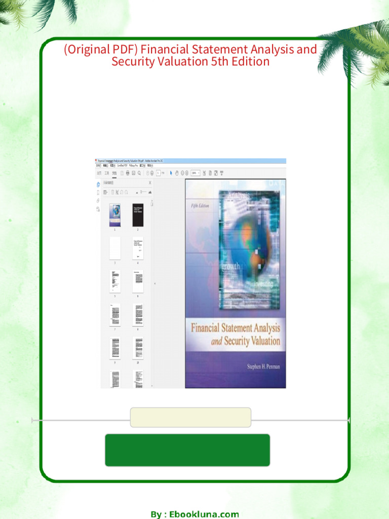 (Original PDF) Financial Statement Analysis and Security Valuation 5th Editioninstant download ...