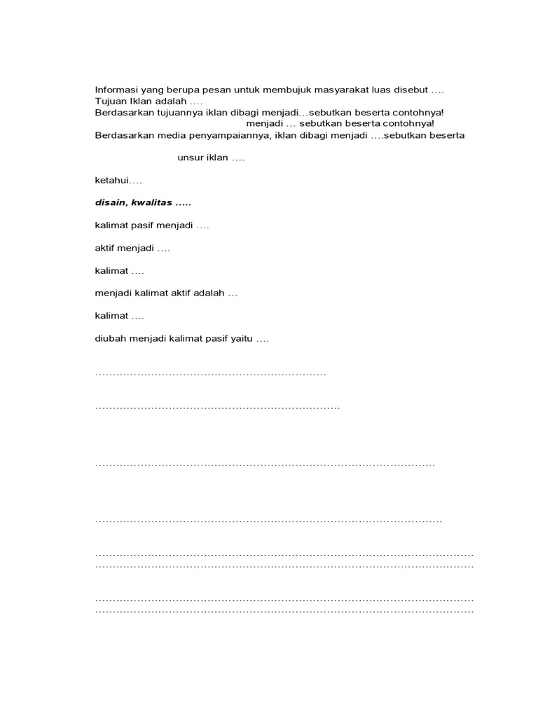 Review Dan Latihan Soal Tema 9 | PDF