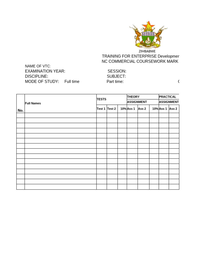 TFE Agriculture Score Sheet Template.. | PDF
