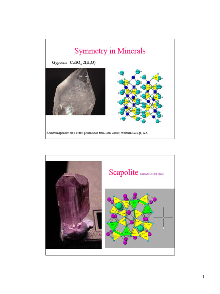 Understanding Symmetry in Minerals | PDF