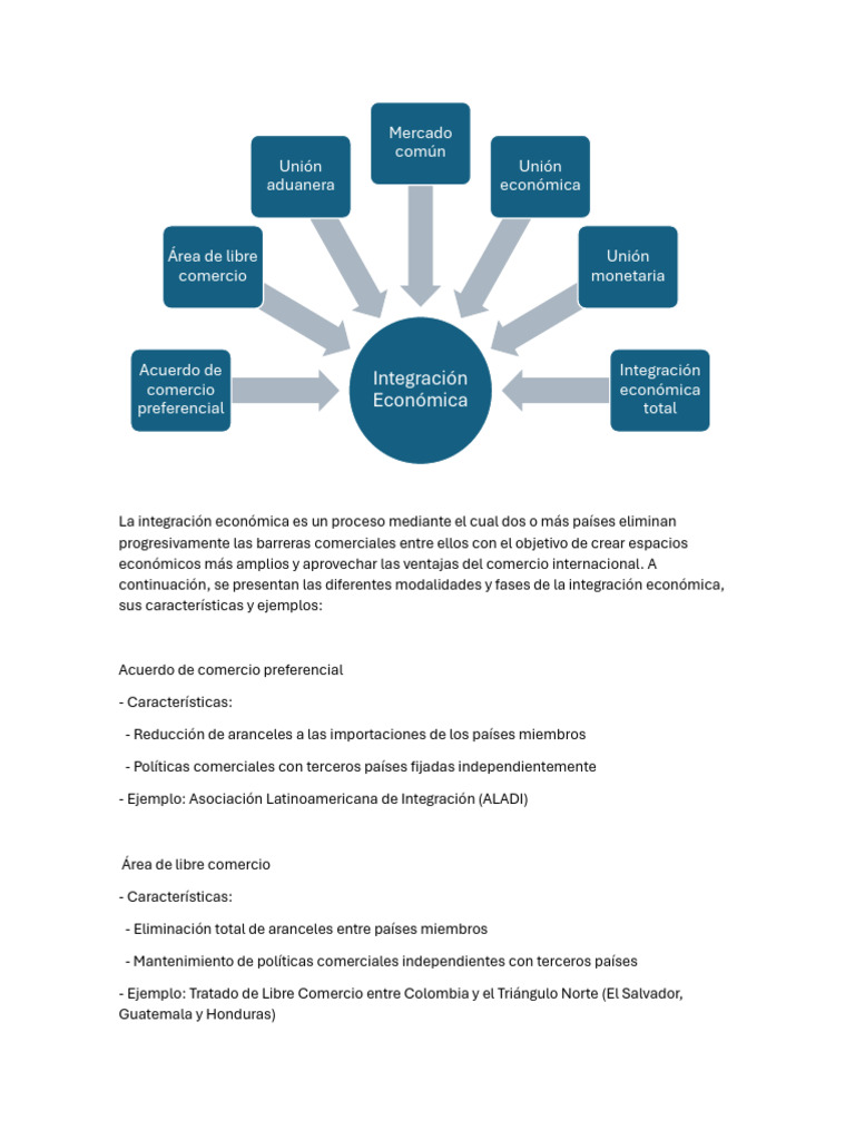 Unión Aduanera Mercado Común Unión Económica | PDF | Integración ...