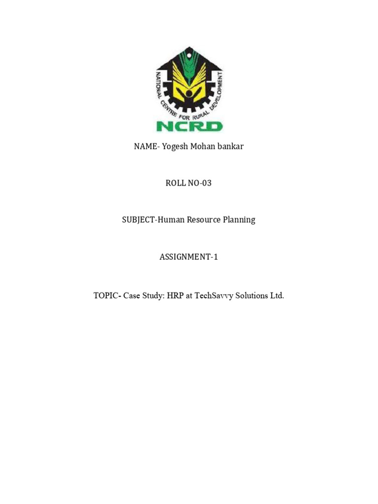 HRP Assignment | PDF | Employee Retention | Turnover (Employment)