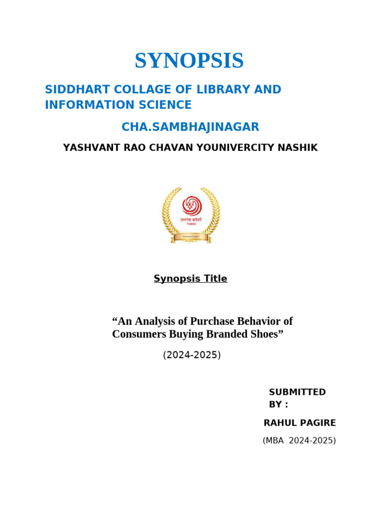 Synopsis 1 | PDF | Consumer Behaviour | Brand