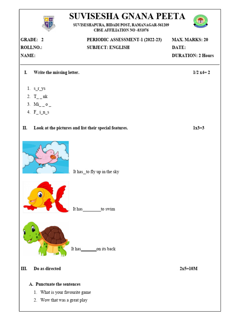 Grade 2 English | PDF